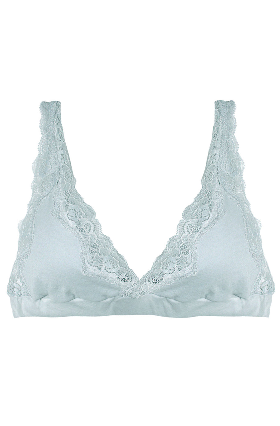 Organic Cotton High Point Bralette with Lace – Only Hearts