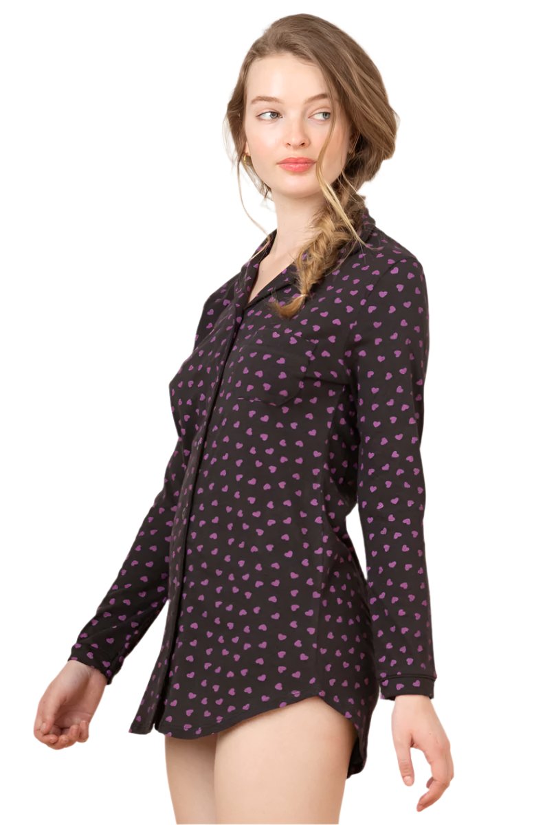 Purple Heart Night Shirt – Only Hearts